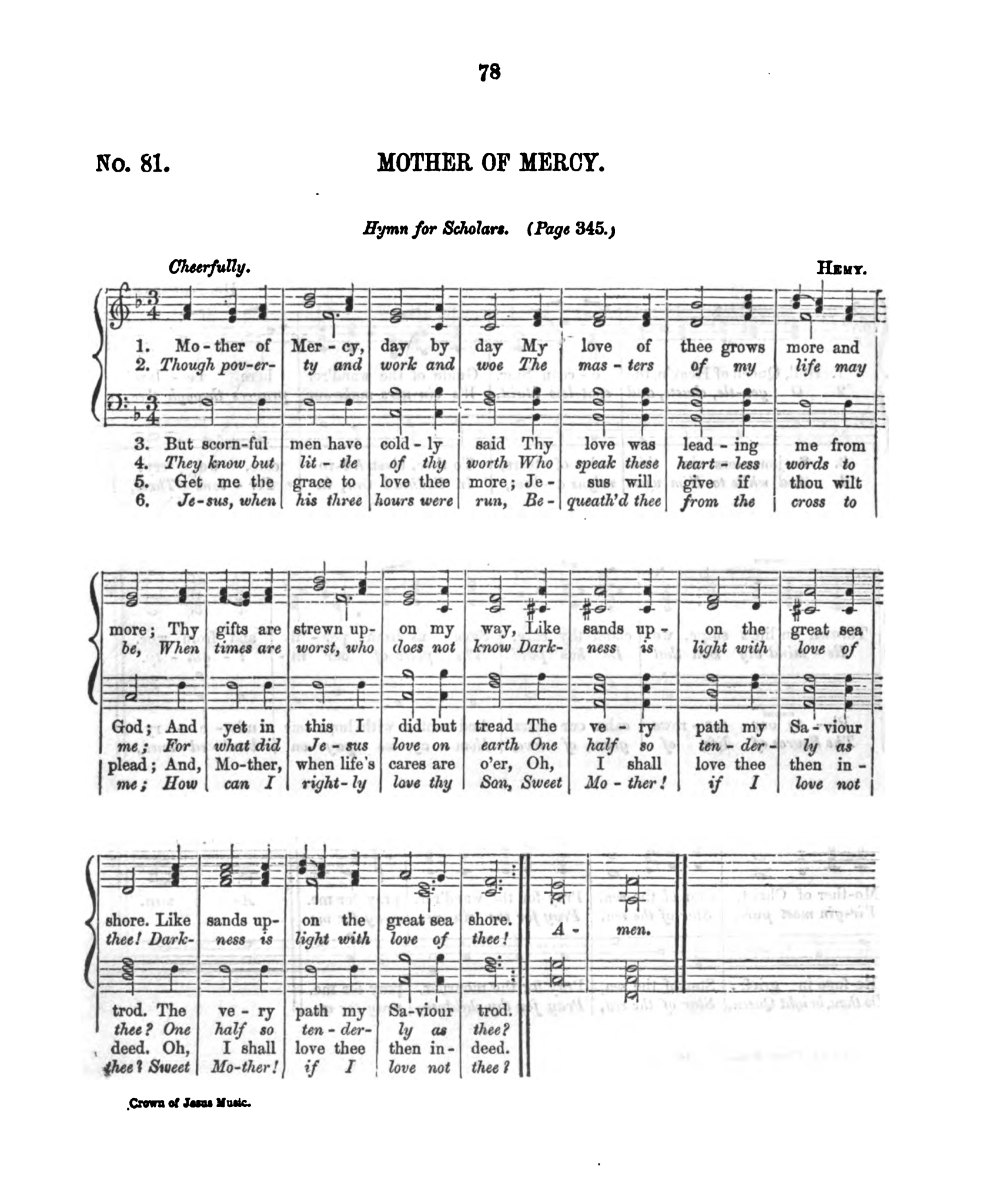 Mother of Mercy, Day by Day - Mother of Mercy Catholic Hymns