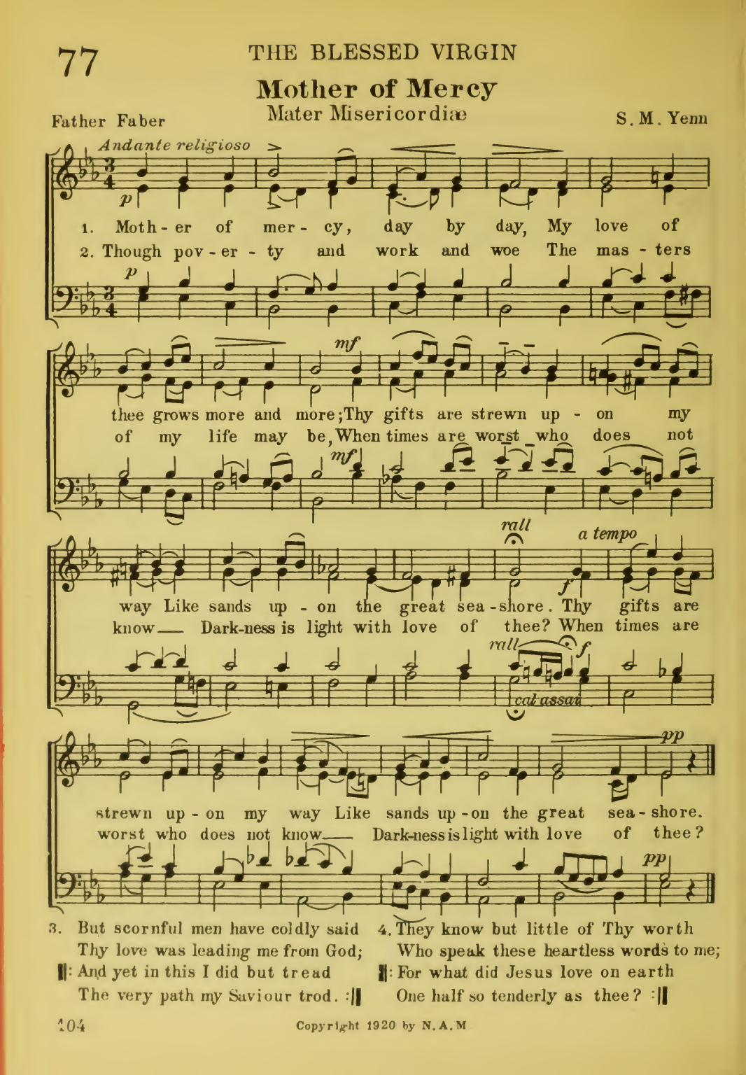 Mother of Mercy, Day by Day - Mother of Mercy Catholic Hymns