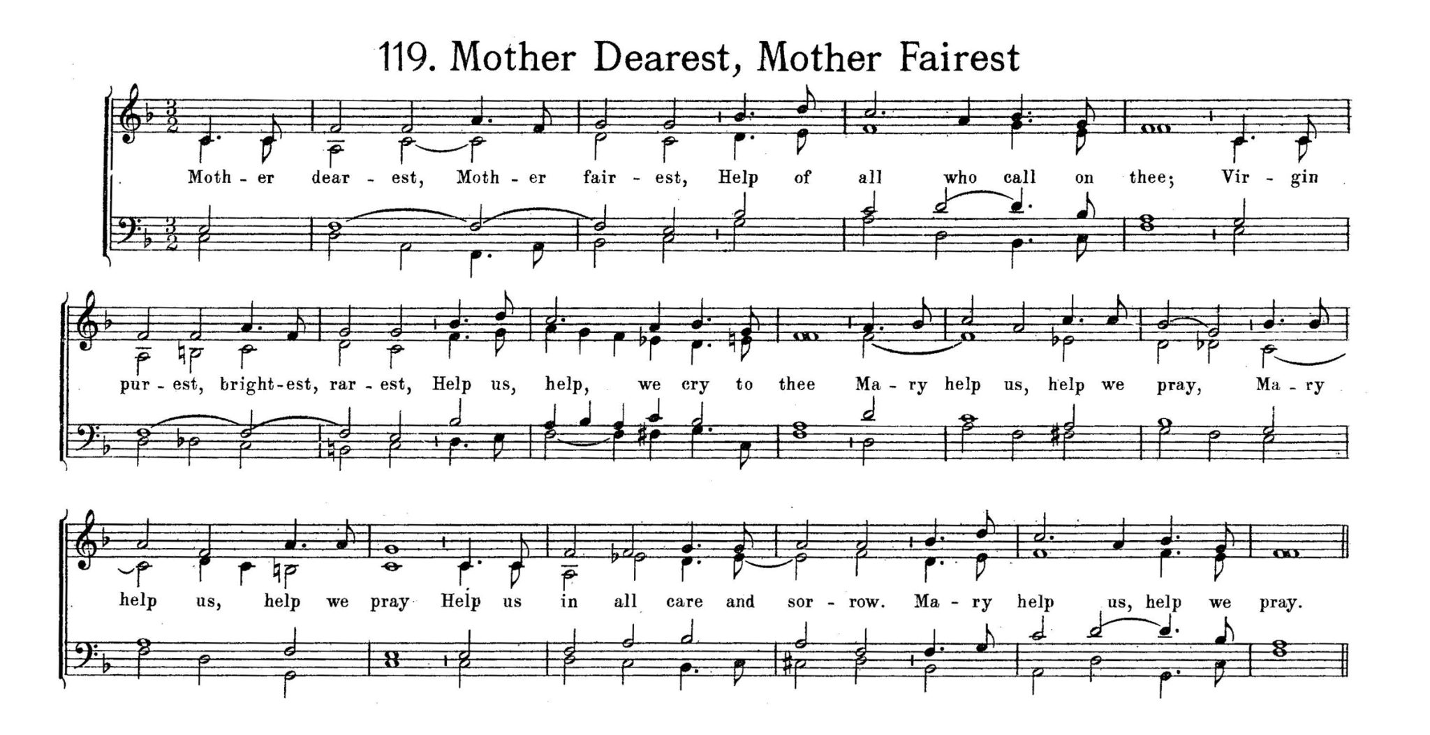 Mother Dearest, Mother Fairest - Mother of Mercy Catholic Hymns