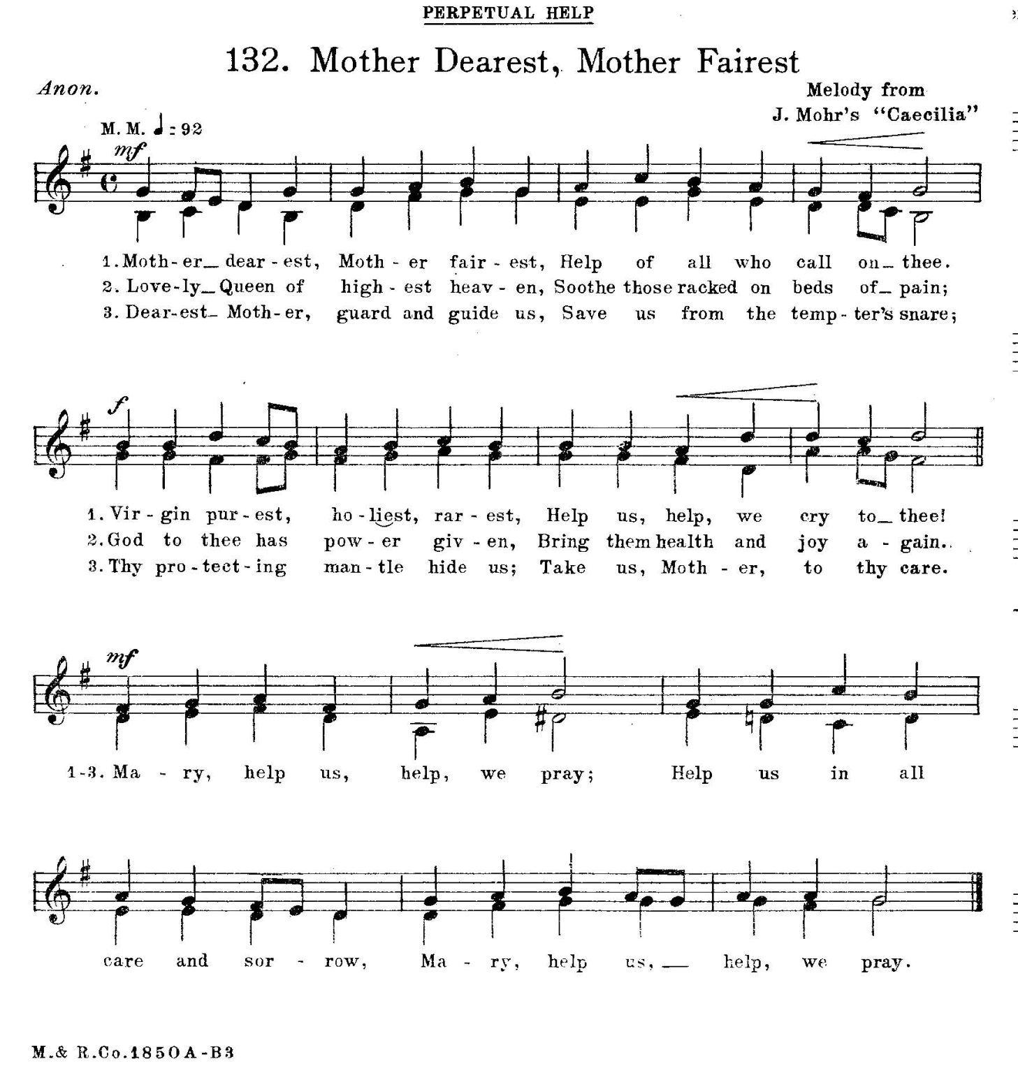 Mother Dearest, Mother Fairest - Mother of Mercy Catholic Hymns